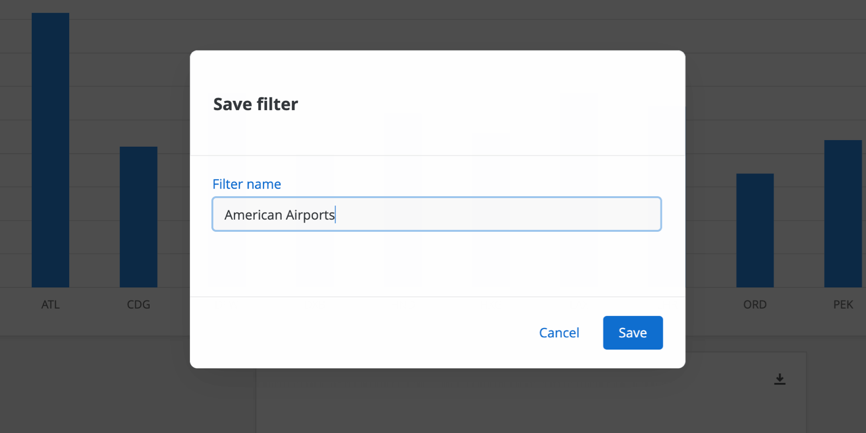 Saving Filters in Dashboards