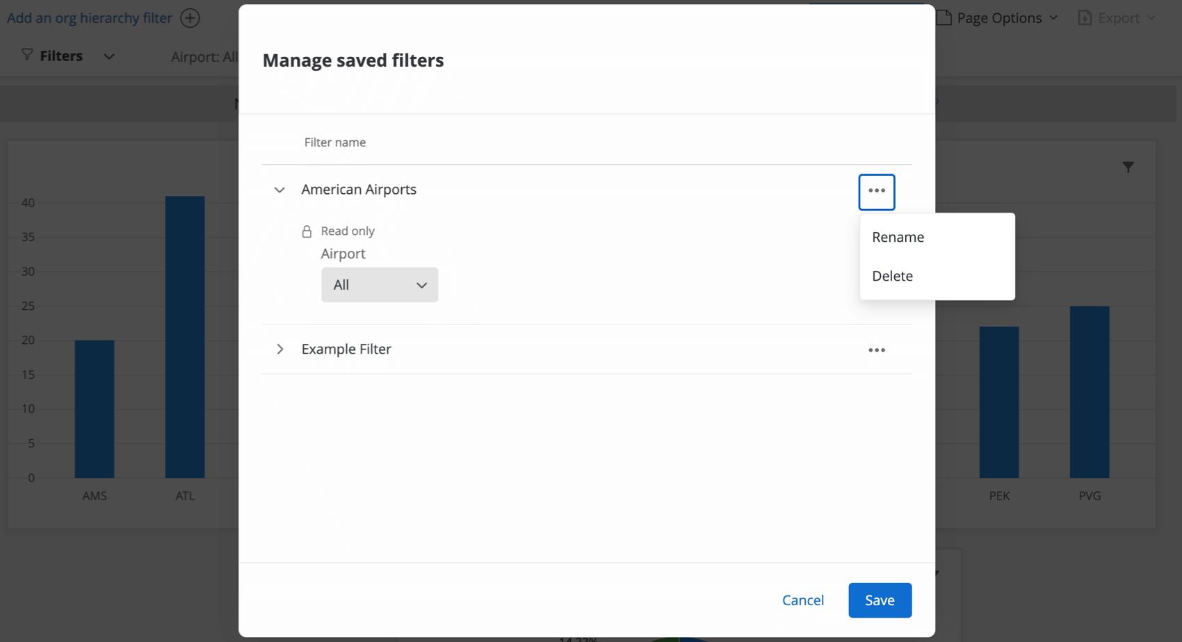 Saving Filters in Dashboards