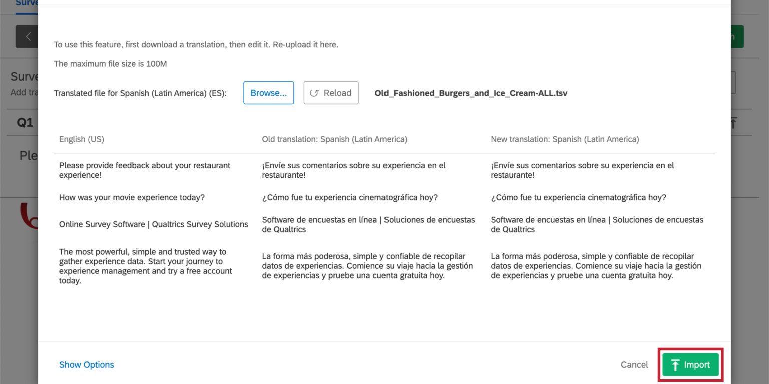 Translate Survey