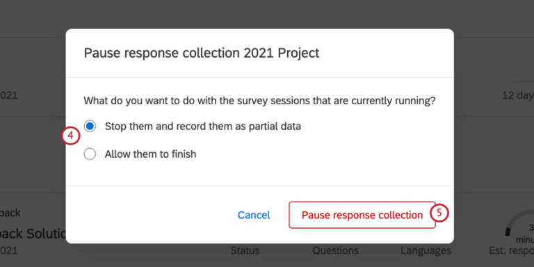 Collecting Responses