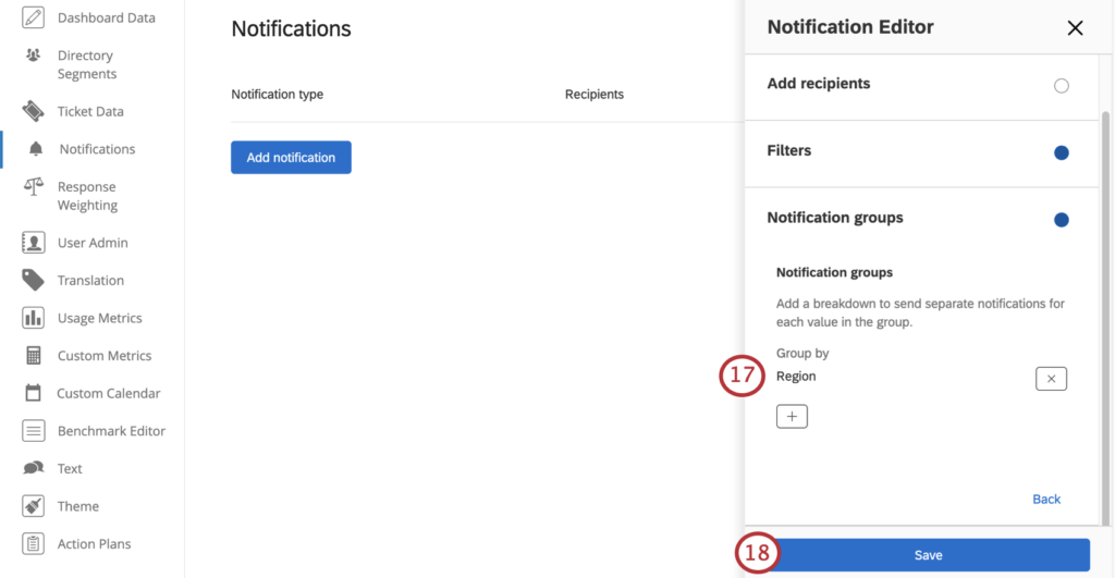 Dashboard Notifications