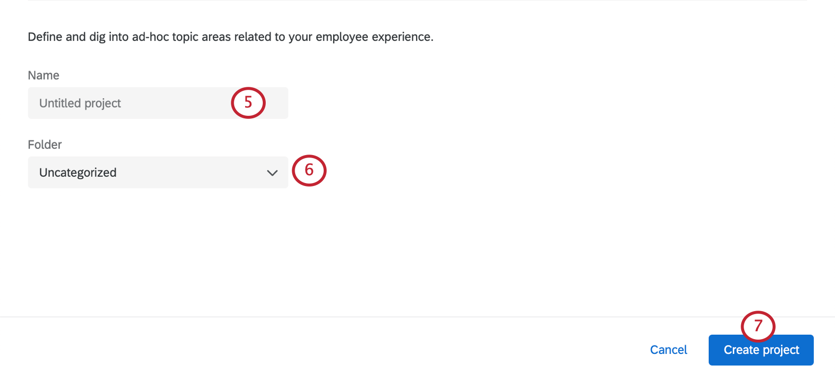 Creating a Project (EX)