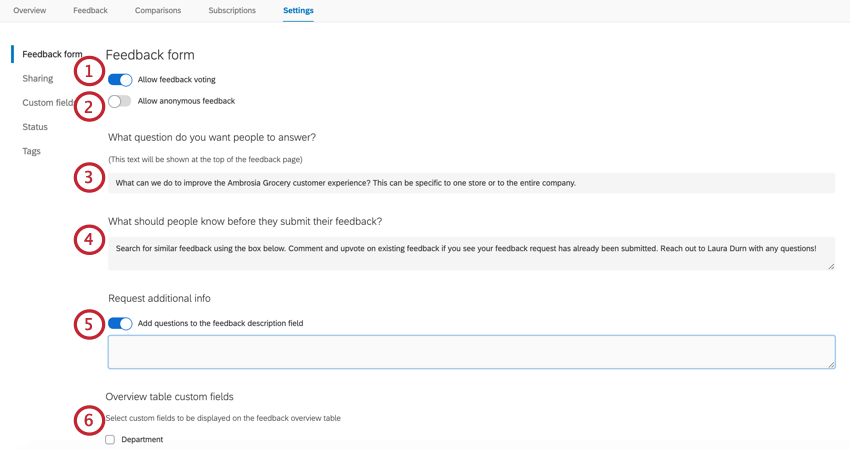 Customizing a Frontline Feedback Project
