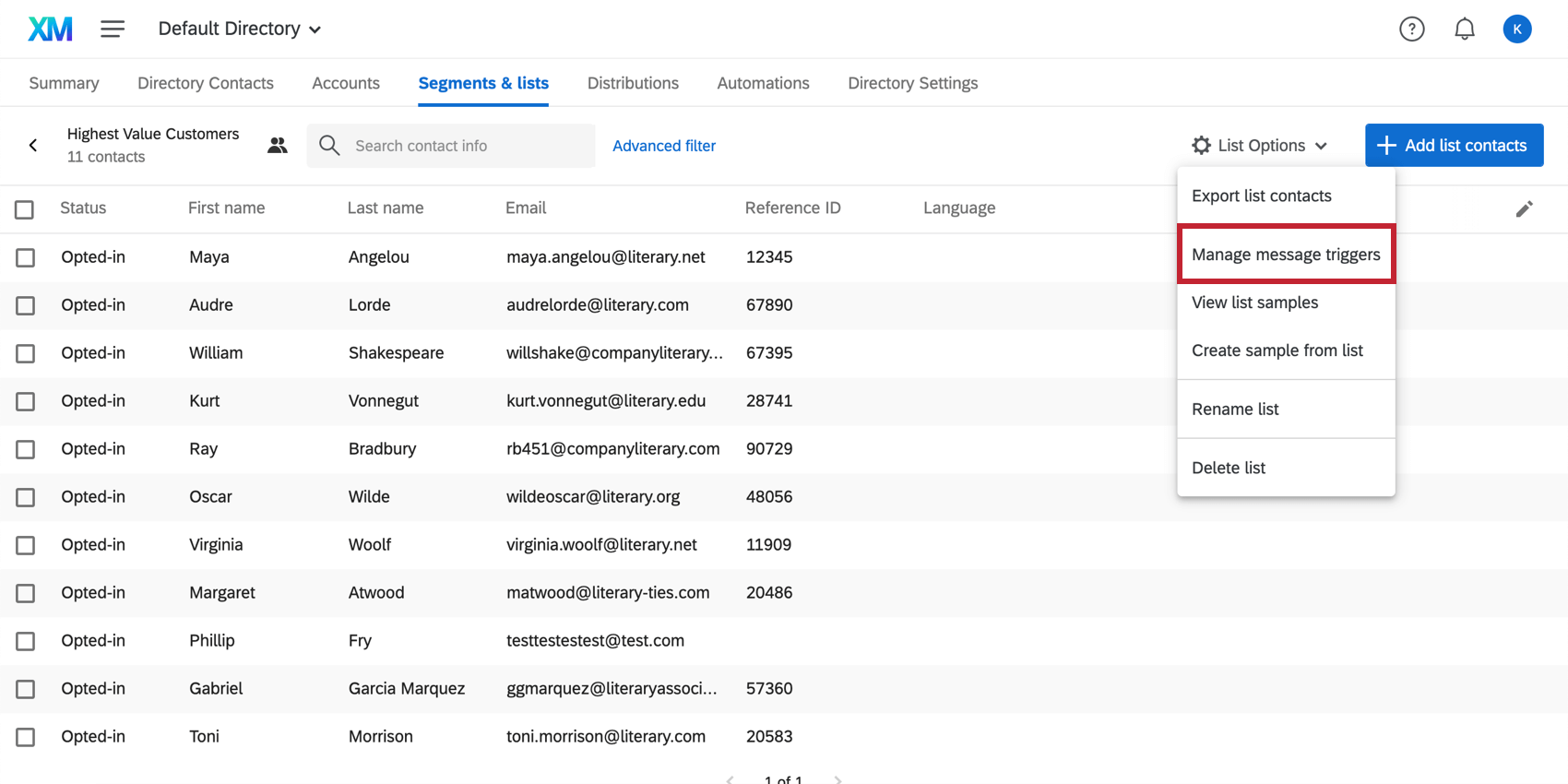 Step 2 Creating Mailing Lists 