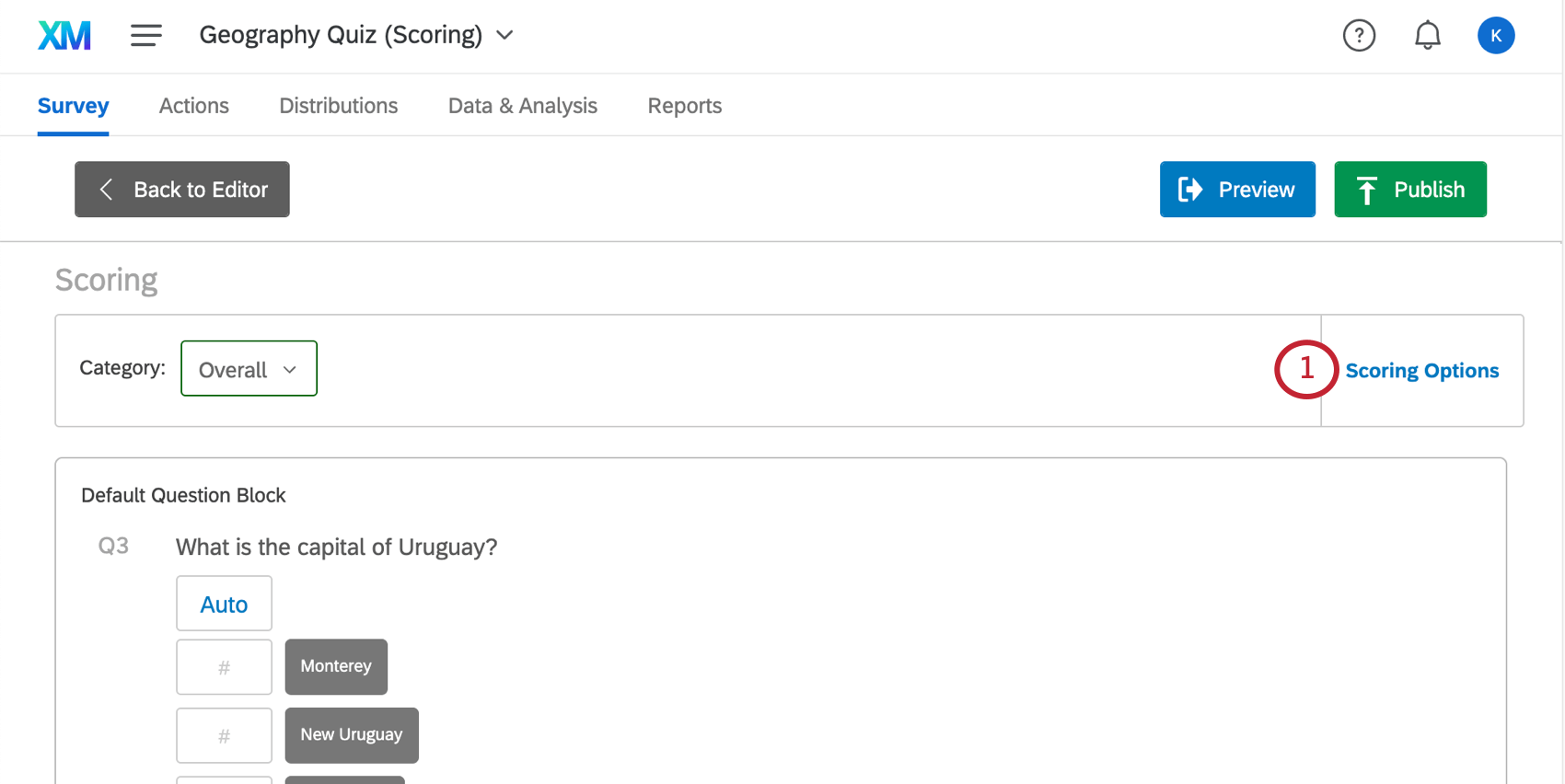 Scoring - Qualtrics