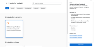 Step 2: Creating a Website Feedback Project