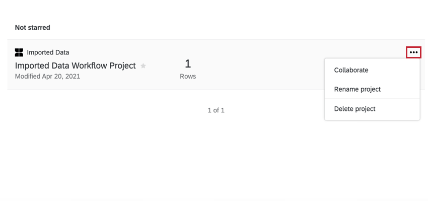 Imported Data Projects