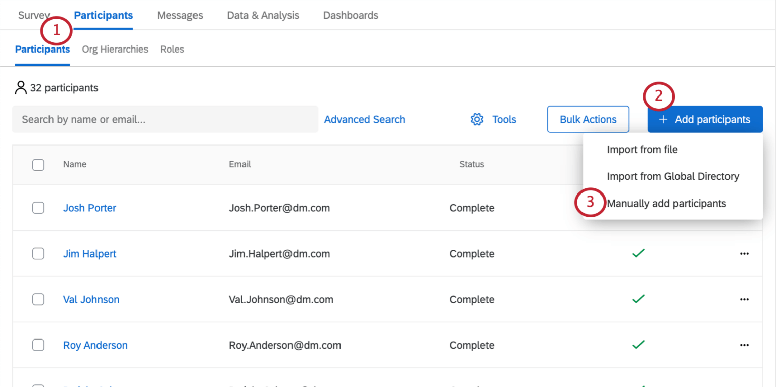 Adding & Removing Participants (EX)