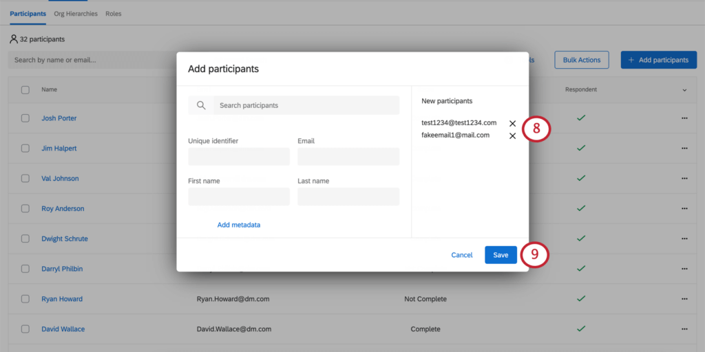 Adding & Removing Participants (EX)