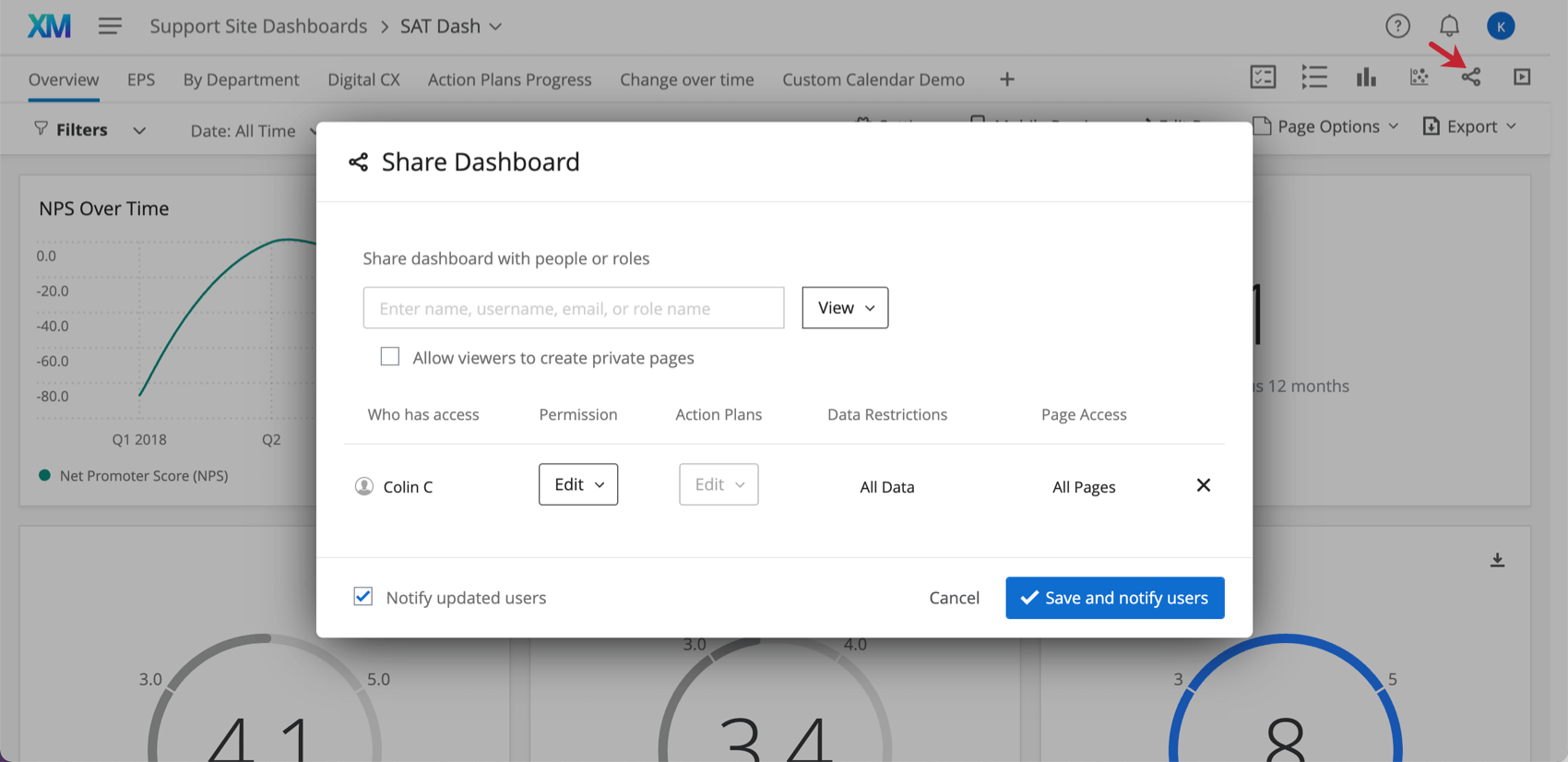 Step 6: Sharing & Administering CX Dashboards