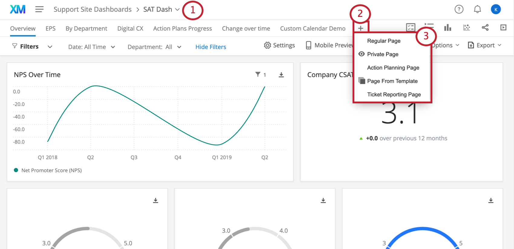 Creating Cx Dashboard Pages