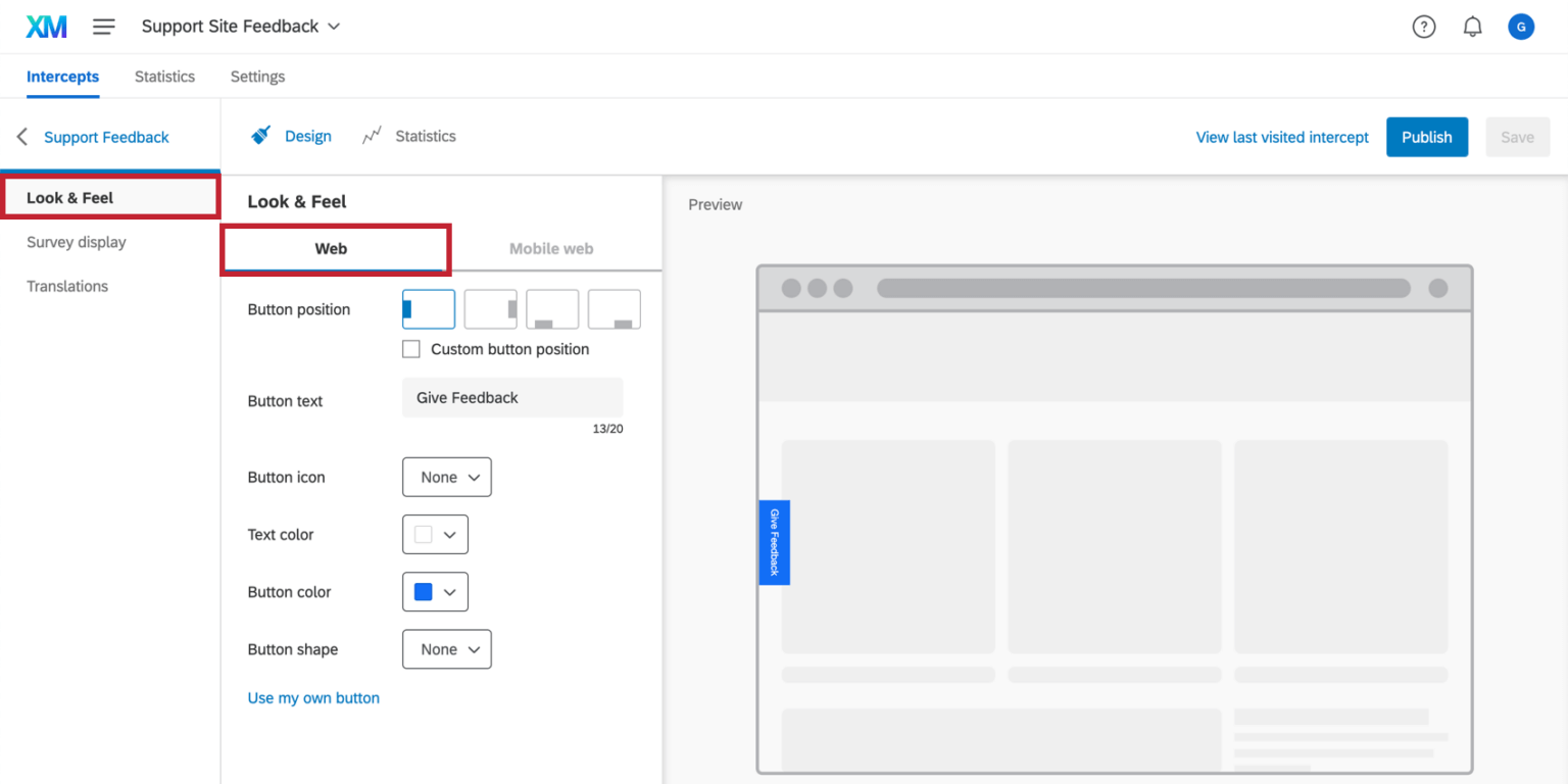 Feedback Button Creative