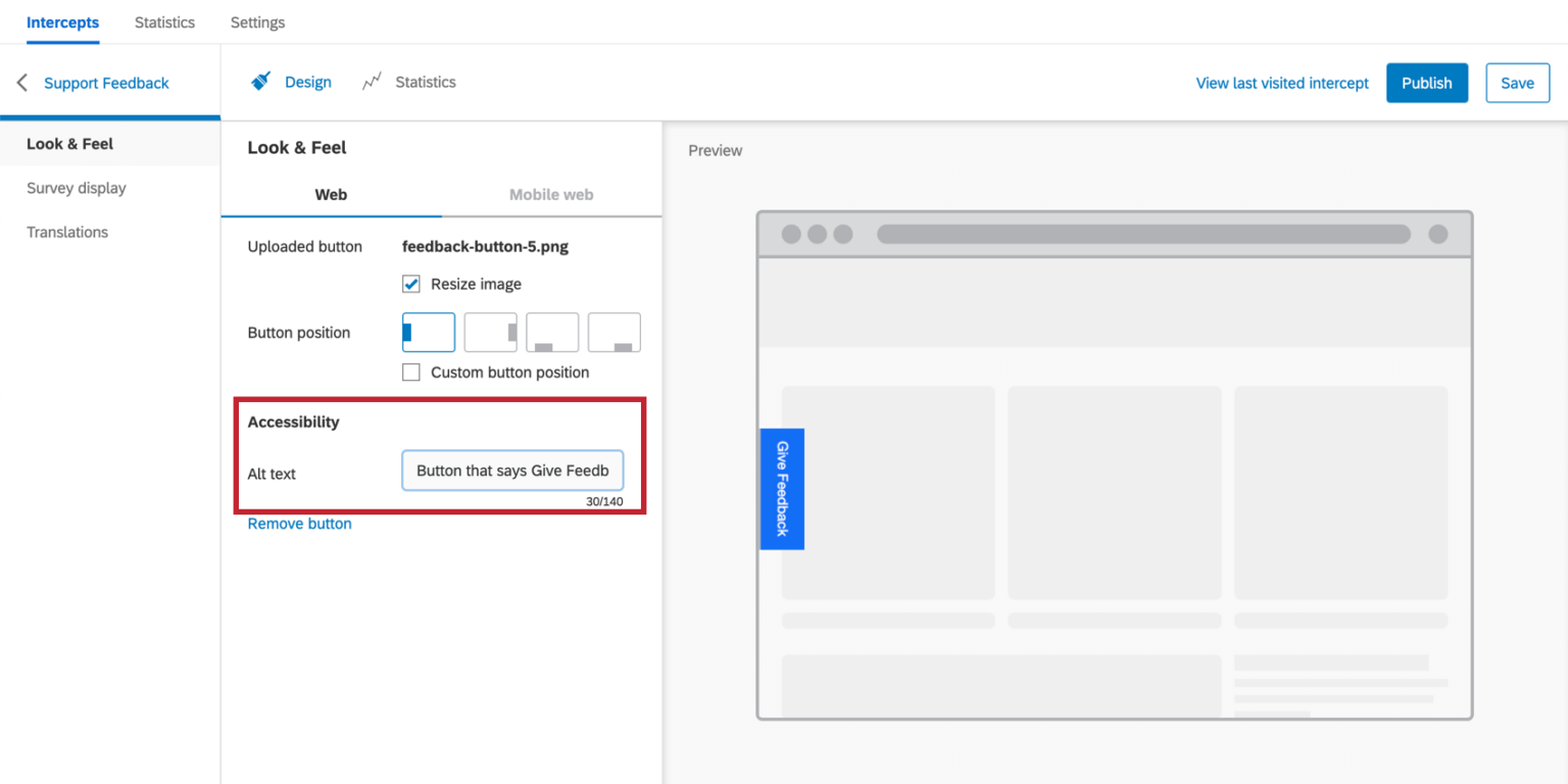 Feedback Button Creative