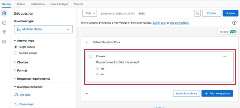 Formatting Questions