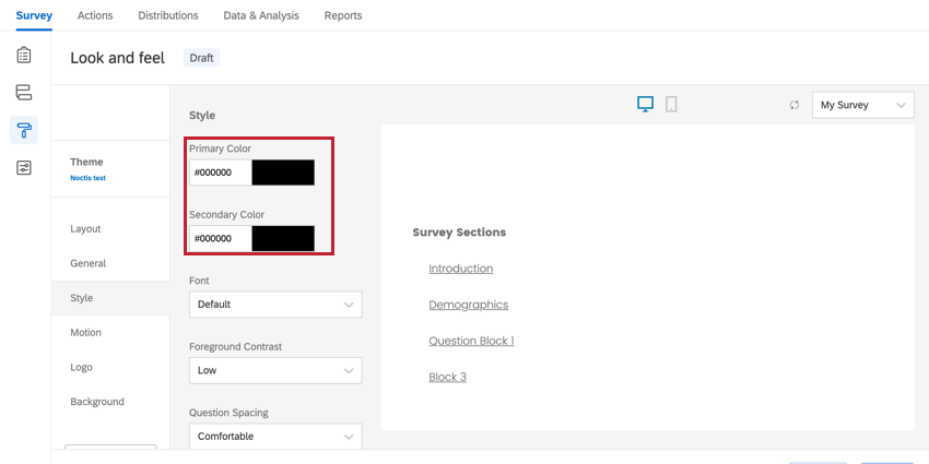 Survey Style & Motion