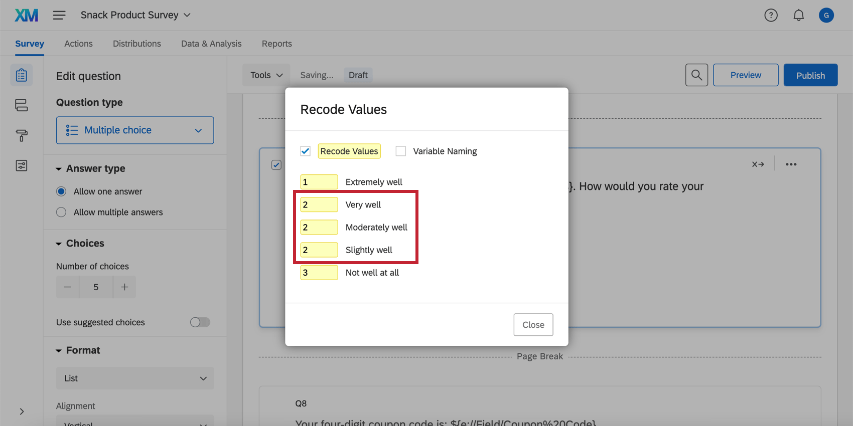 Recode Values