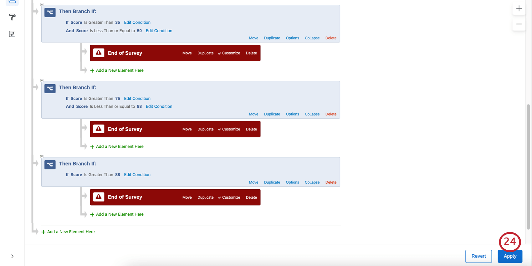 Displaying Messages Based on Scoring
