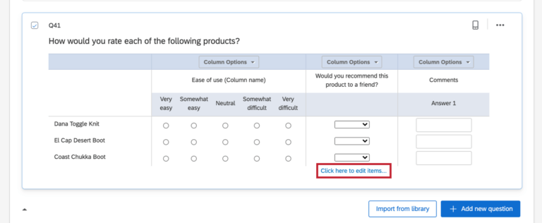 Side by Side Question