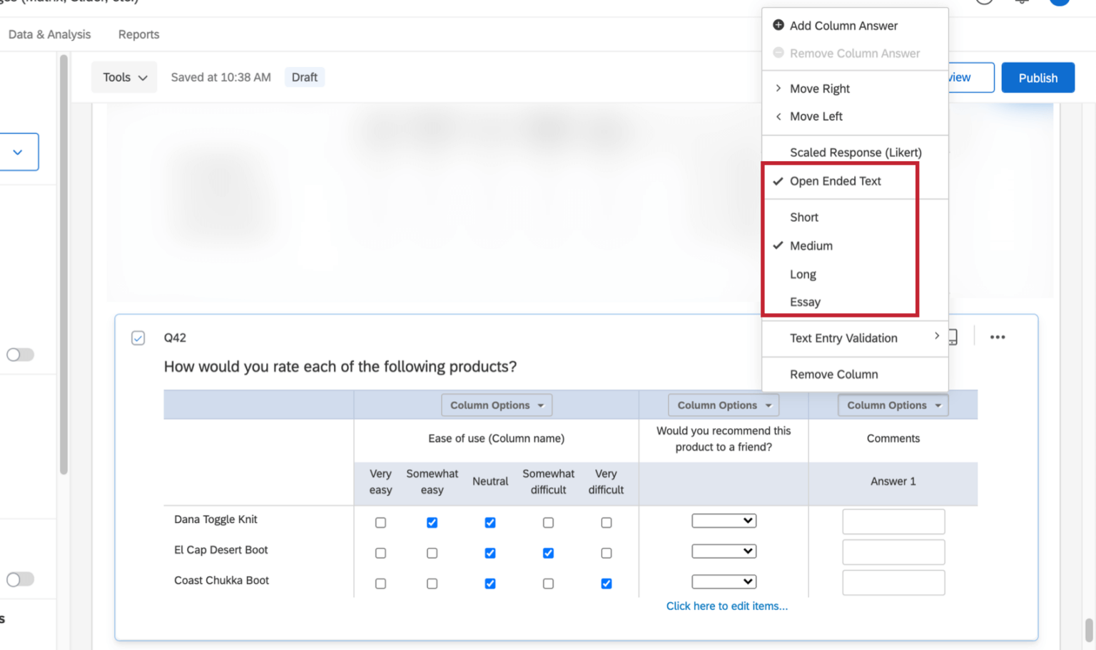 Side by Side Question
