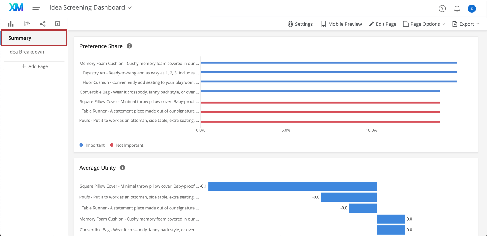 Idea Screening XM Solution (PX)