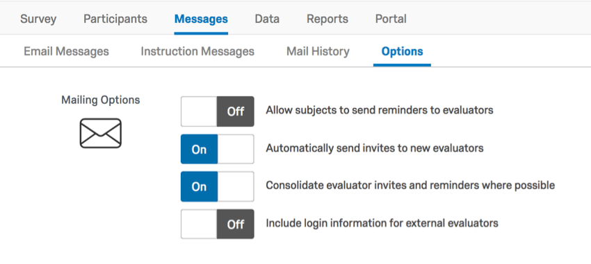 Messages Options (360)