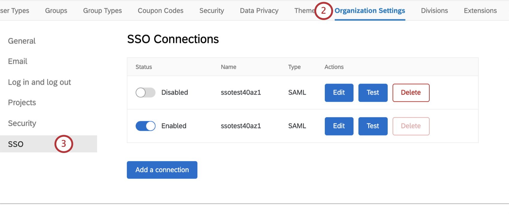 Configuring Organization SSO Settings