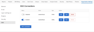 Configuring Organization SSO Settings