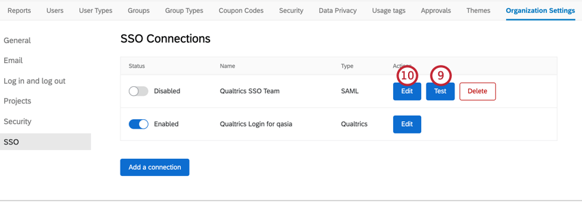 Configuring Organization SSO Settings