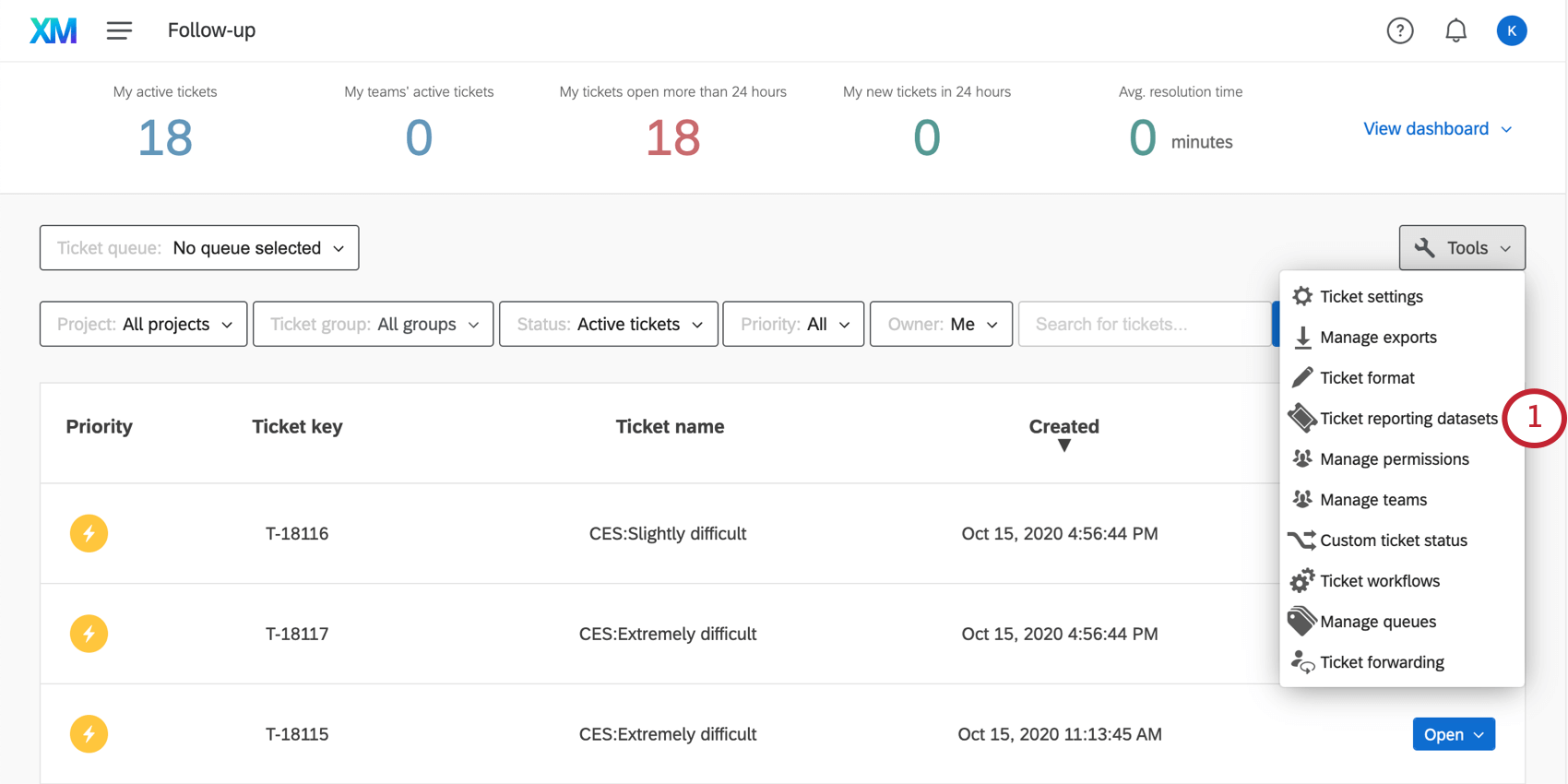 Ticket Reporting Datasets