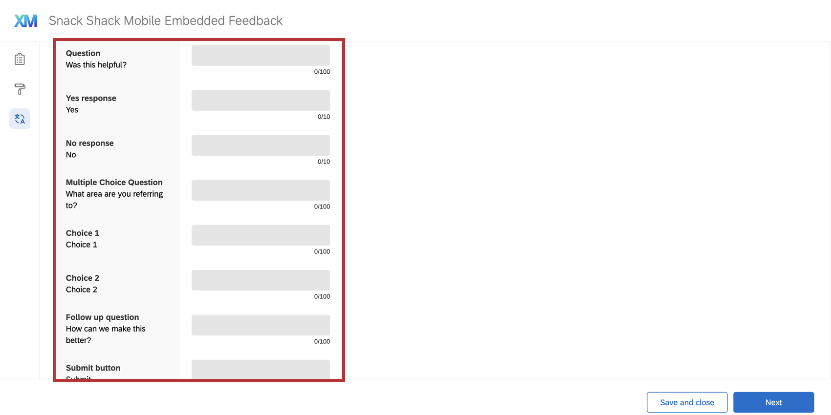 Mobile Embedded Feedback