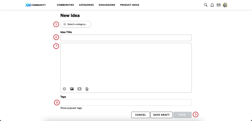 Submitting a Product Idea