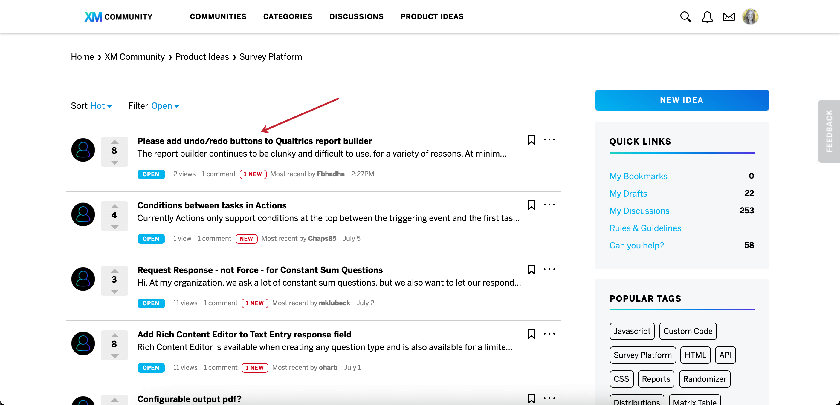 Submitting a Product Idea