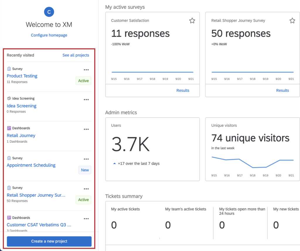 Homepage Basic Overview