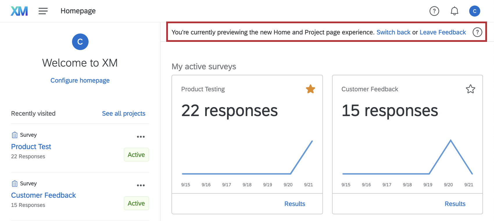 Homepage Basic Overview